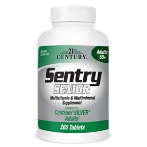 21st century sentry senior tablets, 265 count