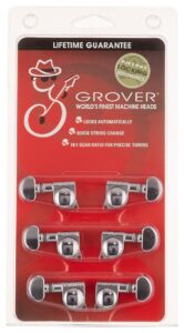 grover 406c rotomatic mini 3 per side self locking machine heads, chrome