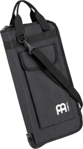 meinl percussion drum stick bag with extra outside pocket and floor tom hooks – for mallets, brushes and accessories, black, standard (msb-1)