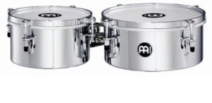 meinl percussion mit810ch 8-inch and 10-inch mountable steel mini timbales, chrome finish