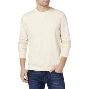 club room mens ls sweatshirt, off-white, large