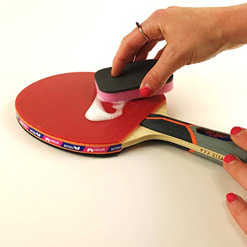 Butterfly Table Tennis Racket Care Kit - Includes: 1 Ping Pong Paddle Cleaner + 1 Table Tennis Rubber Cleaner Sponge - Great Value Table Tennis Racket Cleaner Kit – Cleans Ping Pong Paddle 125 Times