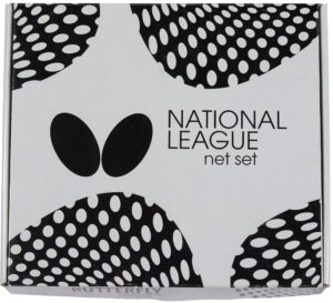 butterfly national league table tennis net set – national league net fits table tennis tables up to 1.75 inches thick – length of the net set is 72 inches, black