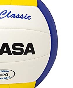 Mikasa VX20 Beach Classic Volleyball White, Official Size, Synthetic Material, 3 Color Panel Design, Affordable Price