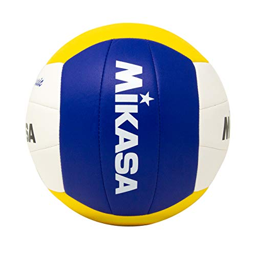 Mikasa VX20 Beach Classic Volleyball White, Official Size, Synthetic Material, 3 Color Panel Design, Affordable Price