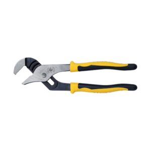 klein tools j502-10 pliers, adjustable jaw pump pliers, tongue and groove, with dual material handles, 10-inch