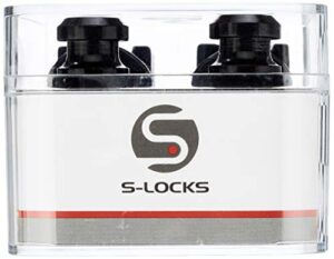 schaller 14010401 security straplocks, black chrome