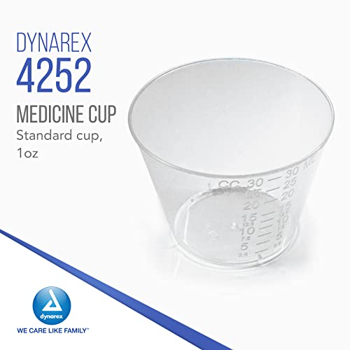 Dynarex 4252 Standard Medicine Cup, 1 Oz., Made with Translucent Plastic, Pack of 5000