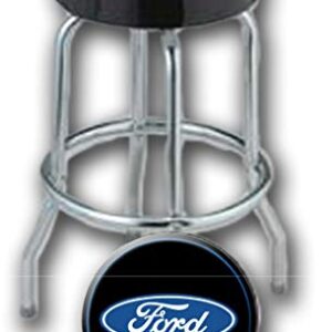 Plasticolor 004751R01 Ford Oval Logo Garage Stool,Black w/Blue Logo