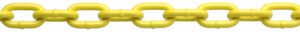 campbell pd0725027 system 3 grade 30 low carbon steel proof coil chain on reel, yellow polycoated, 3/16" trade, 0.21" diameter, 100' length, 800 lbs load capacity