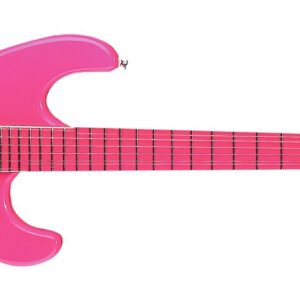 Dean Custom Zone Solid Body Electric Guitar, 2 Humbuckers Florescent Pink