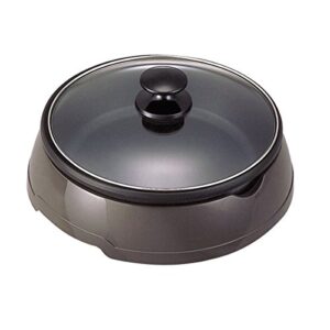 yamazen grill pan 1200w capacity 2l (diameter 23 depth 5cm) gn-1200 (t) (brown)