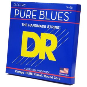 dr strings pure blues pure nickel wrap round core 9/46