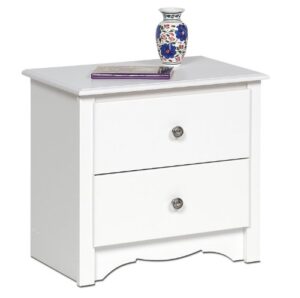 night stand 2 drawer - monterey (white) (23 1/4"w x 21 3/4"h x 16"d)