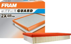 fram extra guard flexible rectangular panel engine air filter replacement, easy install w/advanced engine protection and optimal performance, ca6366