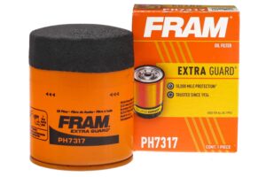 fram extra guard ph7317, 10k mile change automotive replacement interval spin-on engine oil filter for select vehicle models