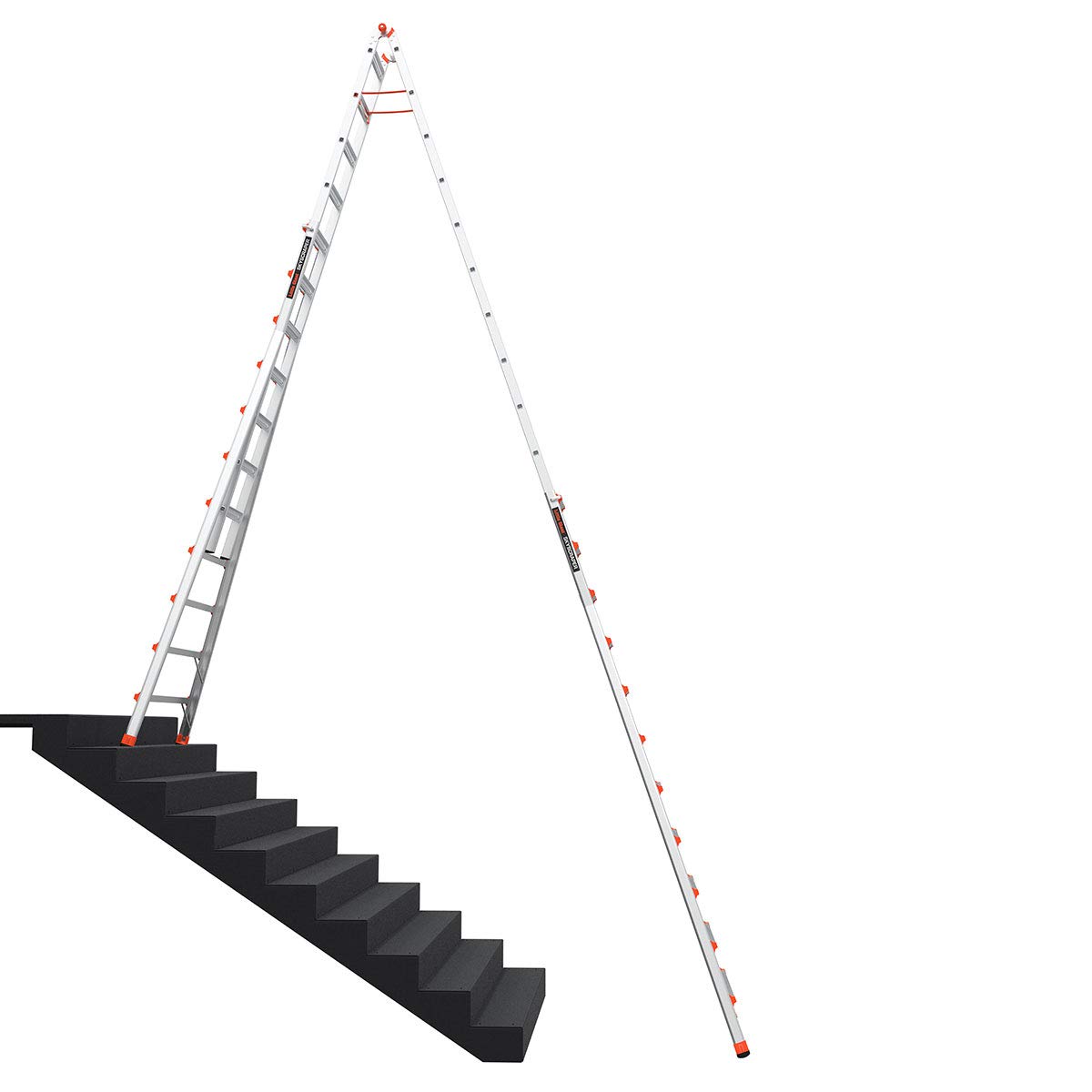 Little Giant Ladders, SkyScraper, M21, 11-21 Foot, Stepladder, Aluminum, Type 1A, 300 lbs Weight Rating, (10121),Gray