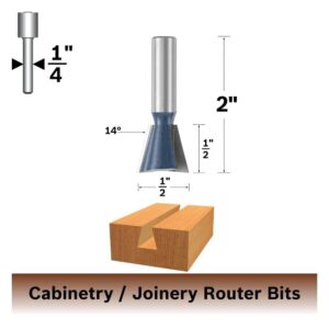 BOSCH 84703M 14 degree x 1/2 In. Carbide Tipped Dovetail Bit