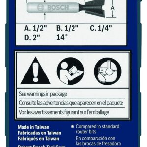 BOSCH 84703M 14 degree x 1/2 In. Carbide Tipped Dovetail Bit