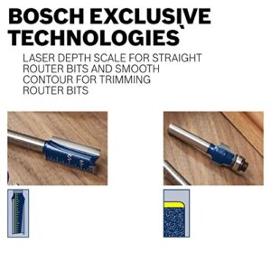 Bosch 85410M 1/4 In. x 1 In. Carbide Tipped 1-Flute Straight Bit