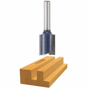 bosch 85232 3/4-inch diameter 5/8-inch cut carbide tipped double flute straight router bit 1/4-inch shank