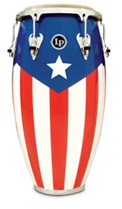 latin percussion matador puerto rican flag conga, 11-3/4 inch