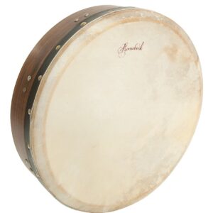 Roosebeck Tunable Sheesham Bodhran, Rosewood, Cross-Bar 14 inches by 3.5 inches