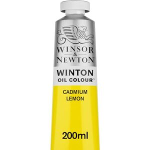 winsor & newton winton oil color, 200ml (6.75-oz) tube, cadmium lemon