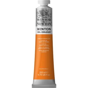 winsor & newton winton oil color, 200ml (6.75-oz) tube, cadmium orange hue