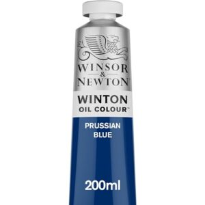 winsor & newton winton oil color, 200ml (6.75-oz) tube, prussian blue