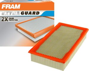 fram extra guard ca8925 replacement engine air filter for select ford models, provides up to 12 months or 12,000 miles filter protection