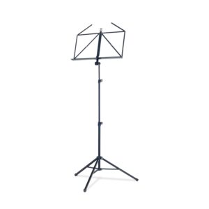 k&m - konig & meyer 10065.000.55 heavy duty music stand - large deep desk - sturdy base - adjustable height - compact - professional grade for musicians - german made - black