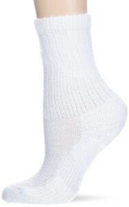 thorlos women's amx max cushion fitness ankle socks, white, medium