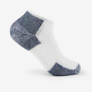 Thorlos Mens Jmm Max Cushion Low Cut Running Socks, White/Navy, Large US