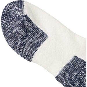 Thorlos Mens Jmm Max Cushion Low Cut Running Socks, White/Navy, Large US