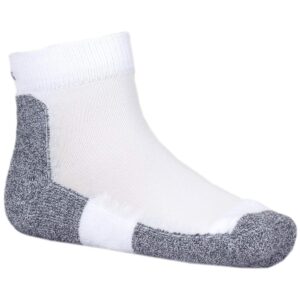 thorlos mens lrmxm thin cushion ankle running socks, white/navy, medium us