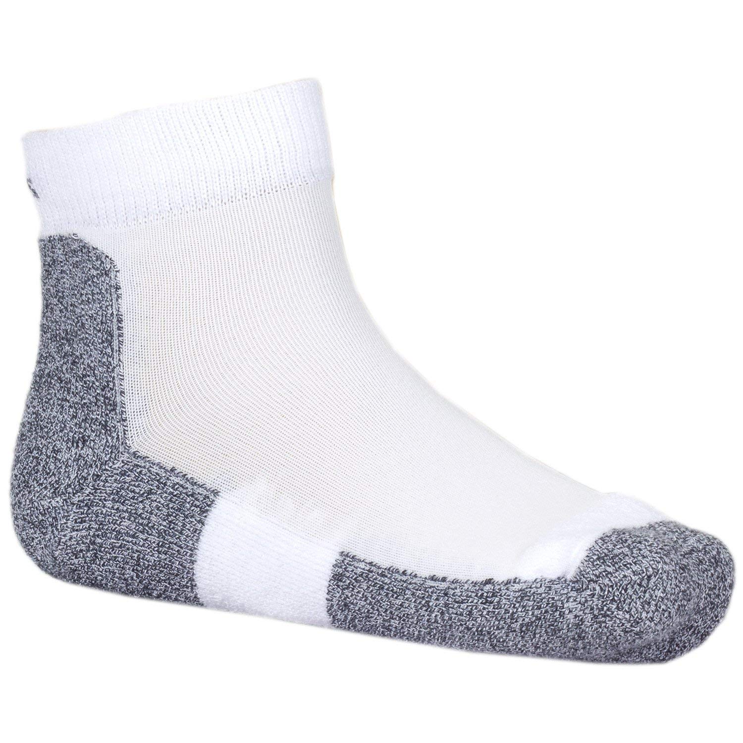 thorlos mens Lrmxm Thin Cushion Ankle running socks, White/Navy, Large US