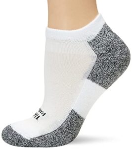 thorlos women's lrmxm light running thin padded ankle sock, white, medium