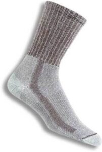 thorlos unisex lth light hiking thick padded crew sock, walnut heather, xlarge