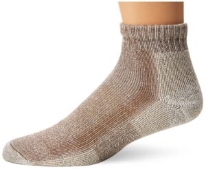 thorlos unisex lthmx light hiking thick padded ankle sock, walnut, medium