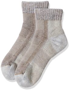 thorlos women's lthmx light hiking thick padded ankle sock, tan, medium