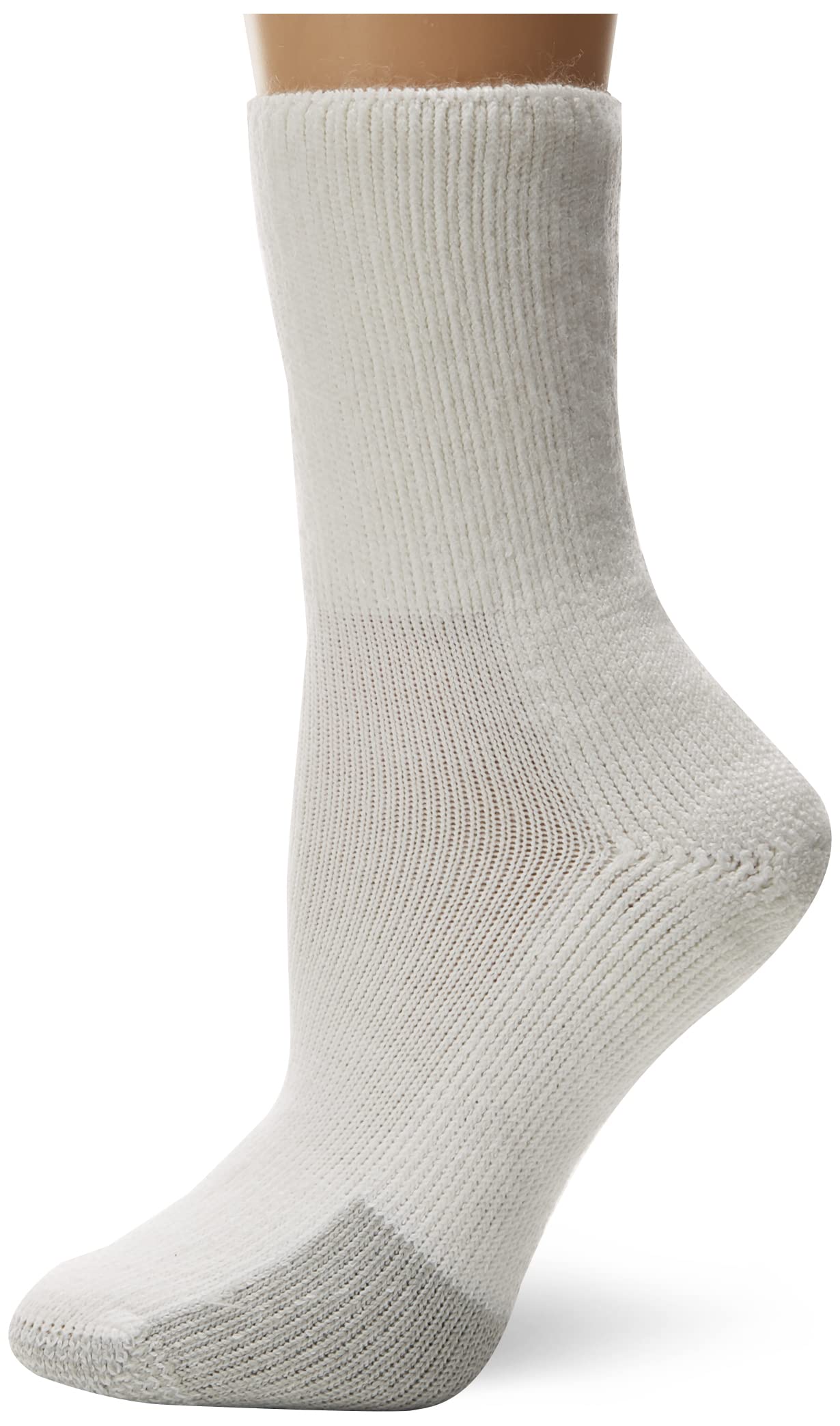 thorlos womens Tc Max Cushion Cuff tennis socks, White, Medium US