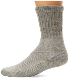 thorlos mens tkx max cushion trekking crew athletic socks, grey, large us