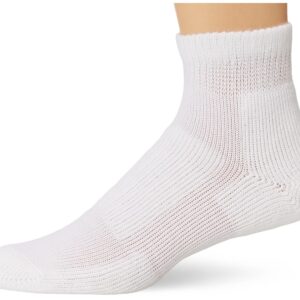 Thorlos Men's WMX Walking Thick Padded Ankle Sock, White, Medium