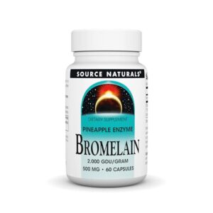 source naturals bromelain 500 mg pineapple enzyme caps, 60 ct