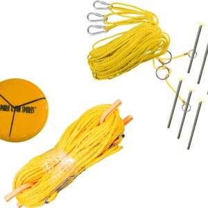 Park & Sun Sports Tri-Ball Volleyball: Portable Outdoor 3-Way Net System, Professional Series