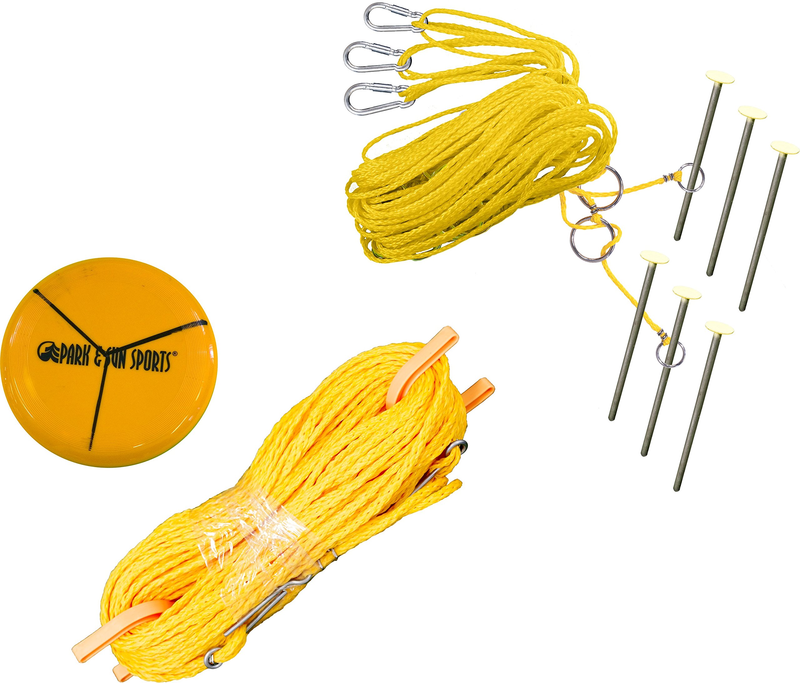 Park & Sun Sports Tri-Ball Volleyball: Portable Outdoor 3-Way Net System, Professional Series