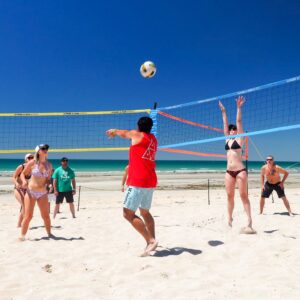 Park & Sun Sports Tri-Ball Volleyball: Portable Outdoor 3-Way Net System, Professional Series