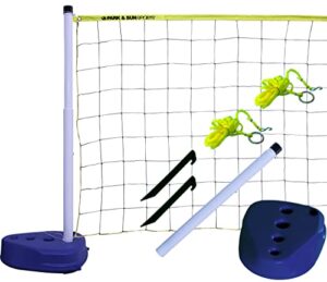 park & sun sports portable indoor/outdoor swimming pool volleyball net system, blue, 24' w x 3' h