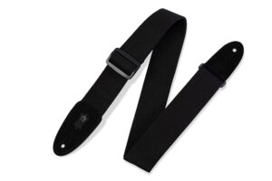 levy's leathers 2" cotton guitar strap with suede ends and tri-glide adjustment. adjustable to 58"; black (mc8-blk)